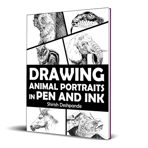 Drawing Animal Portraits in Pen and Ink – HuesAndTonesBooks